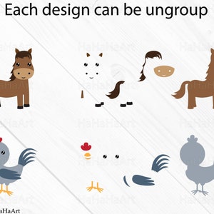 Farm Animals - Clipart / Cutting Files Svg Png Jpg Dxf Eps Digital ...