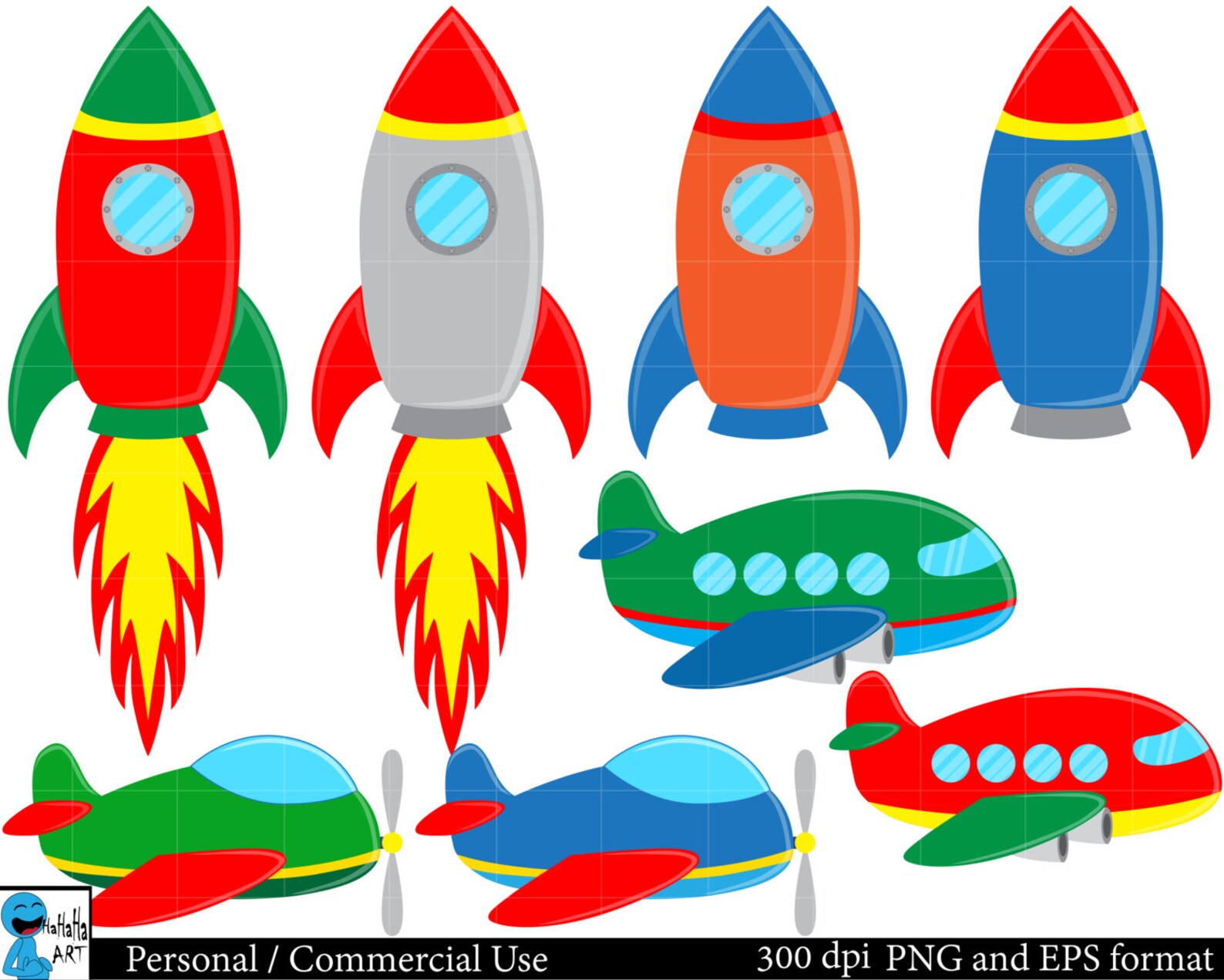 All Transportation Set Clipart Digital Clip Art Graphics, Personal ...