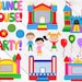 Bounce House Party SVG – Clipart Graphics, Commercial Use (digital ...