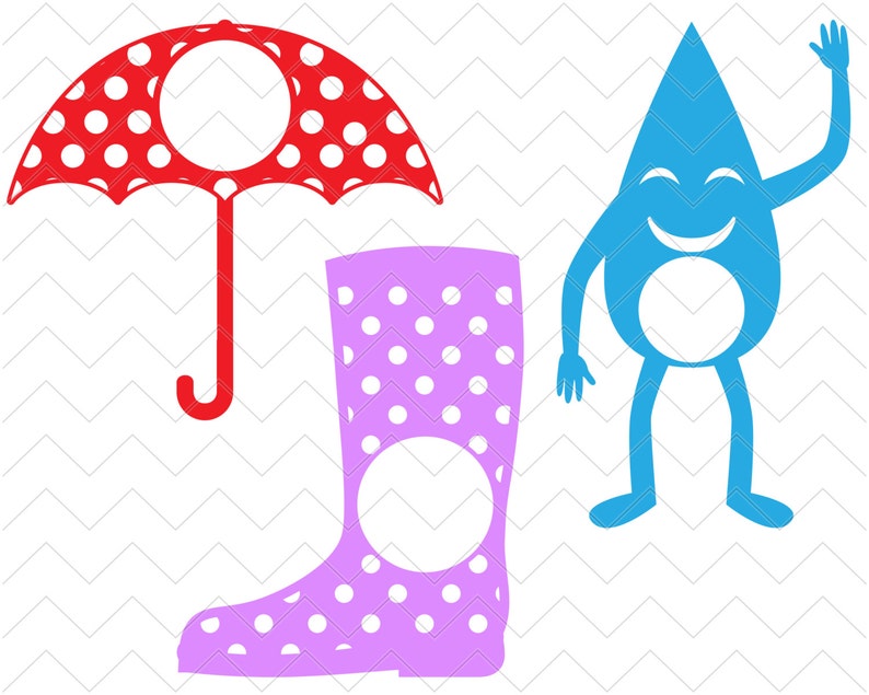 Small Monogram Funny Rain Digital Cutting Files Svg Png Eps - Etsy