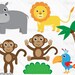 Safari Animals - Clipart / Cutting Files Svg Png Jpg Dxf Eps Digital ...