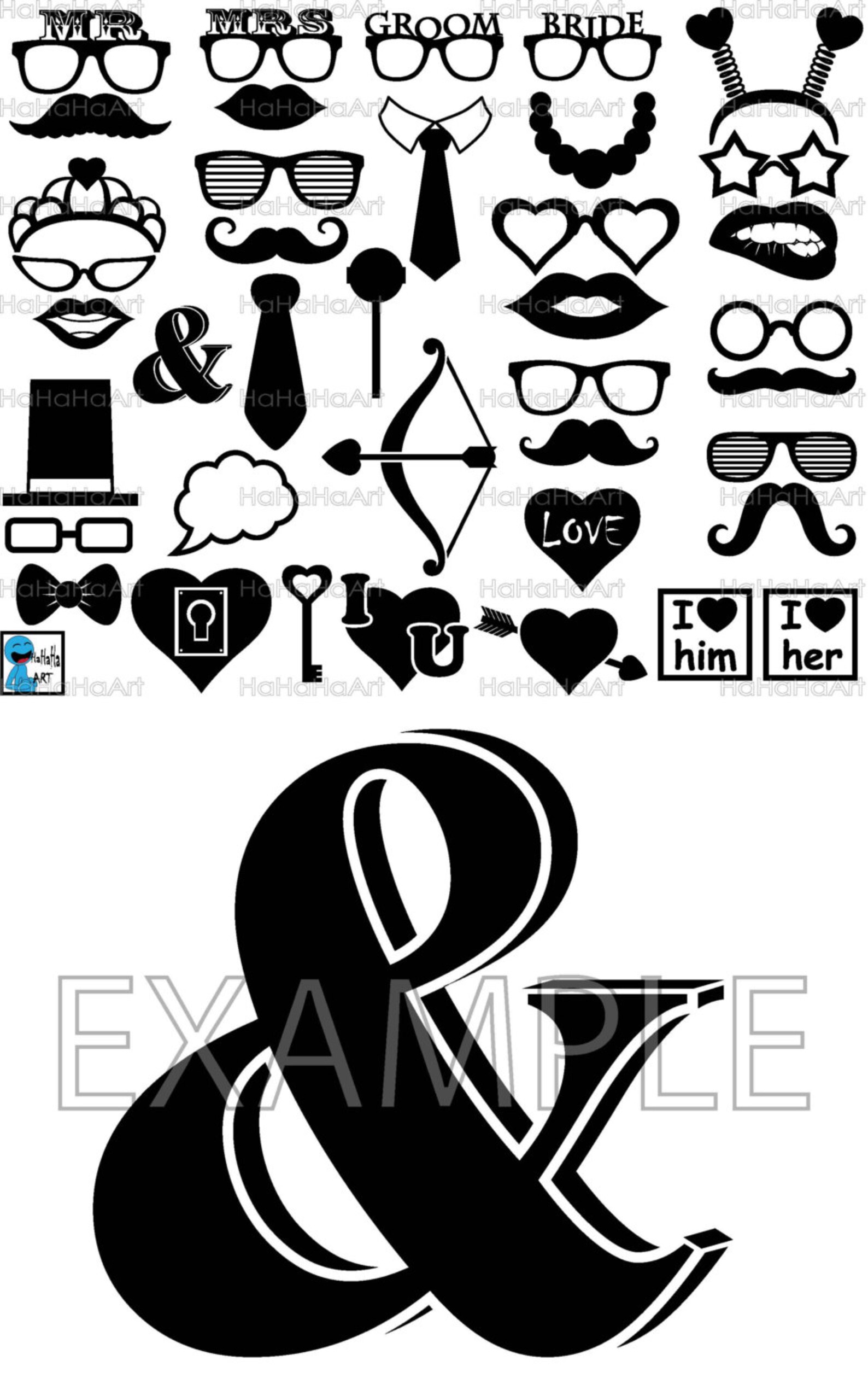 Love and Wedding Monogram Cutting Files Svg Png Jpg Eps Dxf | Etsy