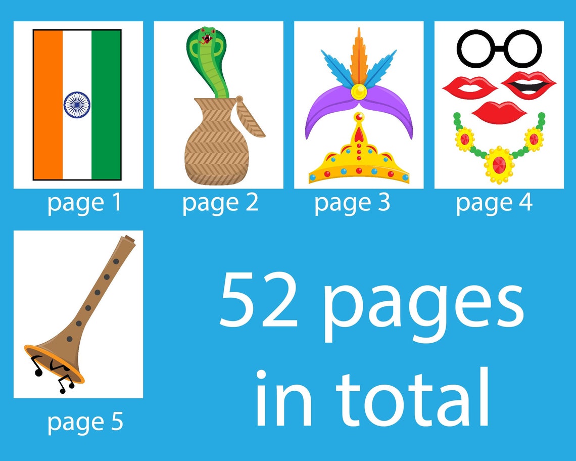 India Props Cutting files SVG JPG Digital graphic design | Etsy