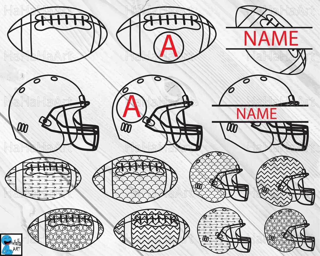 American Football - Clipart / Cutting Files Svg Png Jpg Dxf Digital ...