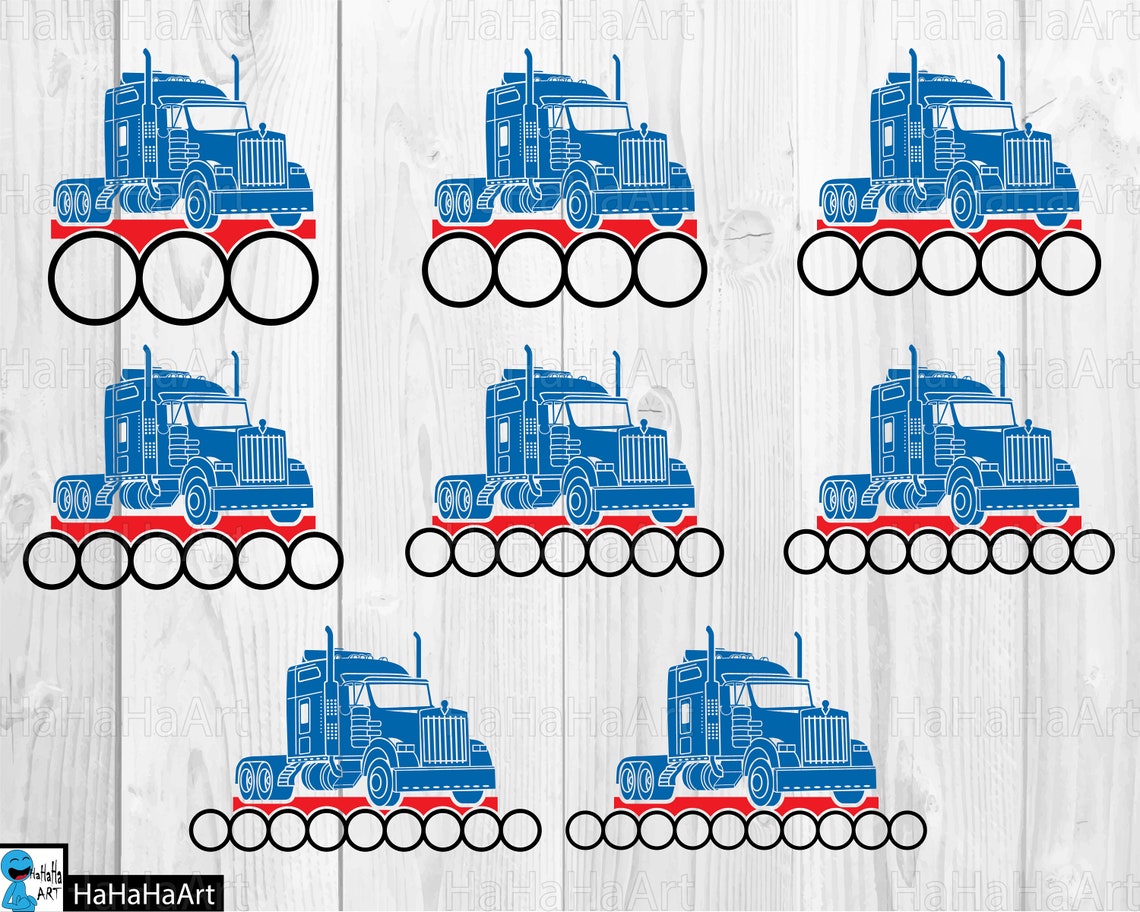 18 Wheeler Truck Name Clipart / Cutting Files Svg Png Jpg - Etsy