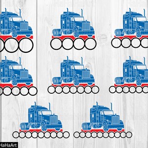 18 Wheeler Truck Name Clipart / Cutting Files Svg Png Jpg Dxf Digital ...