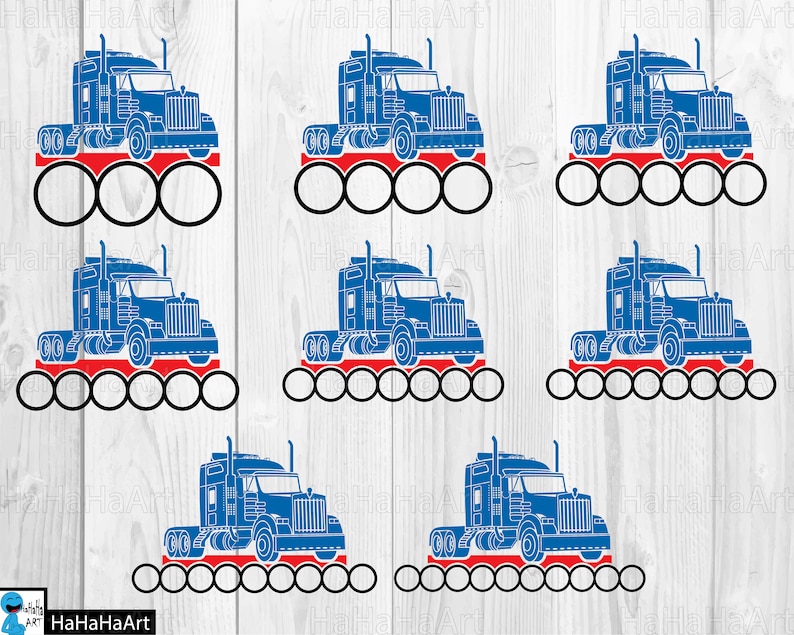 18 Wheeler Truck Name Clipart / Cutting Files Svg Png Jpg - Etsy
