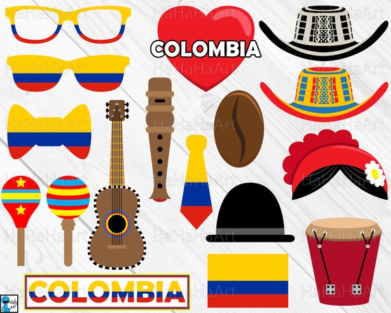 Colombia Designs Clipart / Cutting Files Svg Png Jpg Dxf - Etsy
