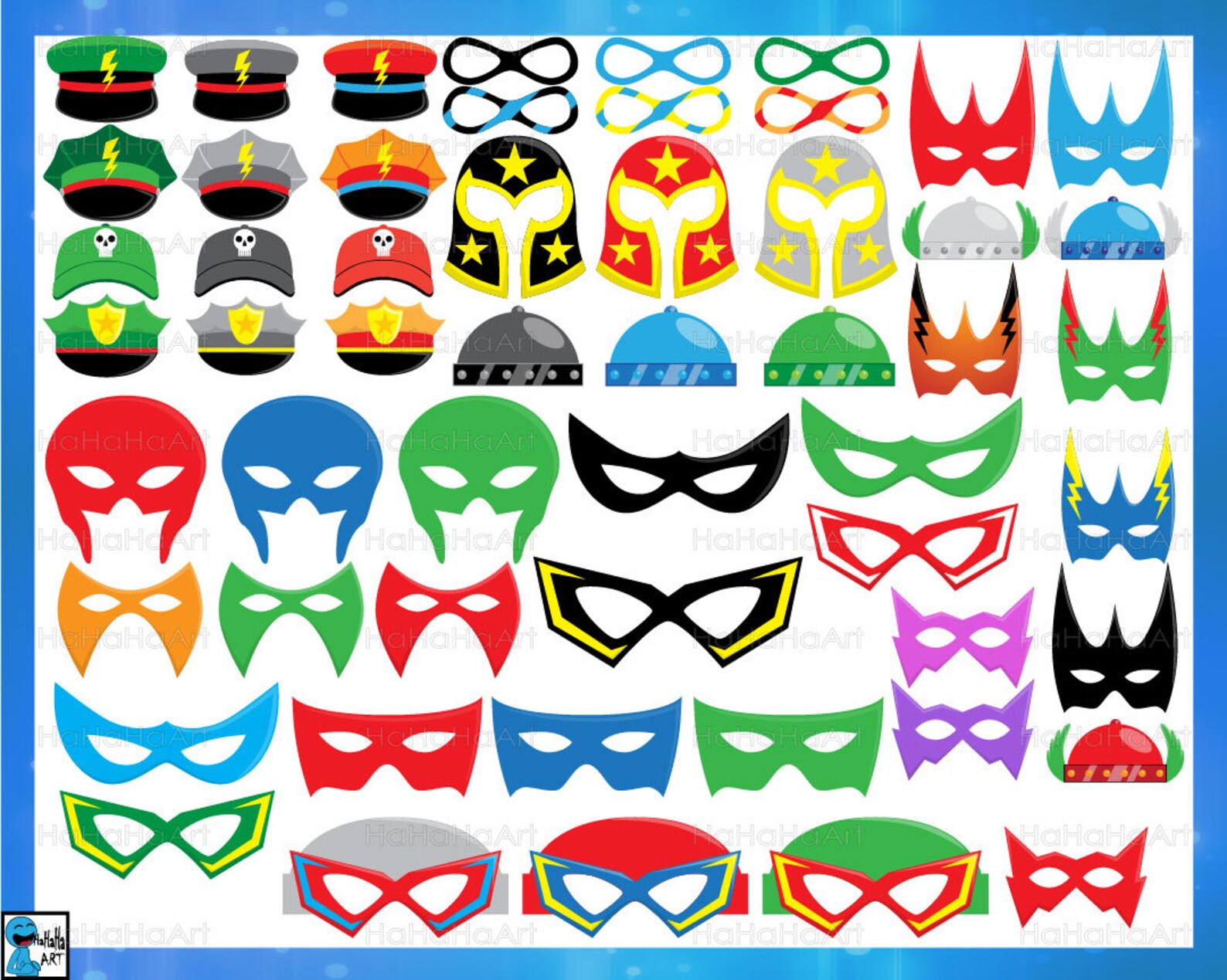 Superheroes Masks Cutting Files SVG JPG Digital Graphic | Etsy