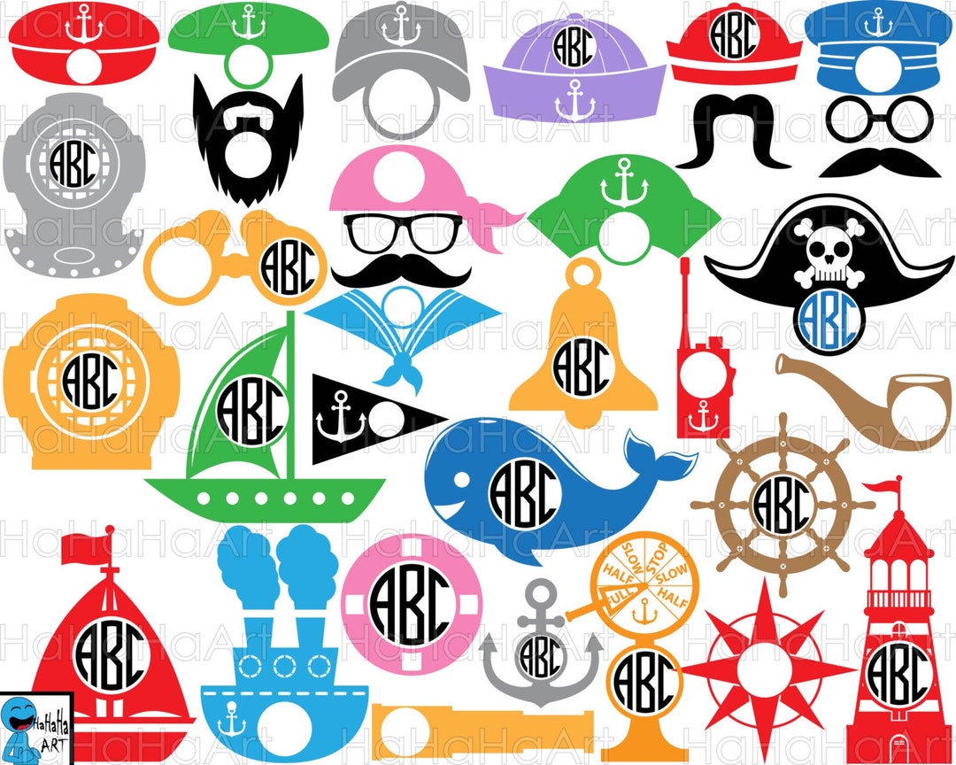 Monogram the Nautical Digital Cutting Files Svg Png Eps Jpg Dxf Graphic ...