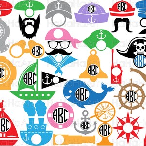 Monogram the Nautical Digital Cutting Files Svg Png Eps Jpg Dxf Graphic ...