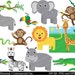 Safari Animals Set Clipart Digital Clip Art Graphics Personal ...