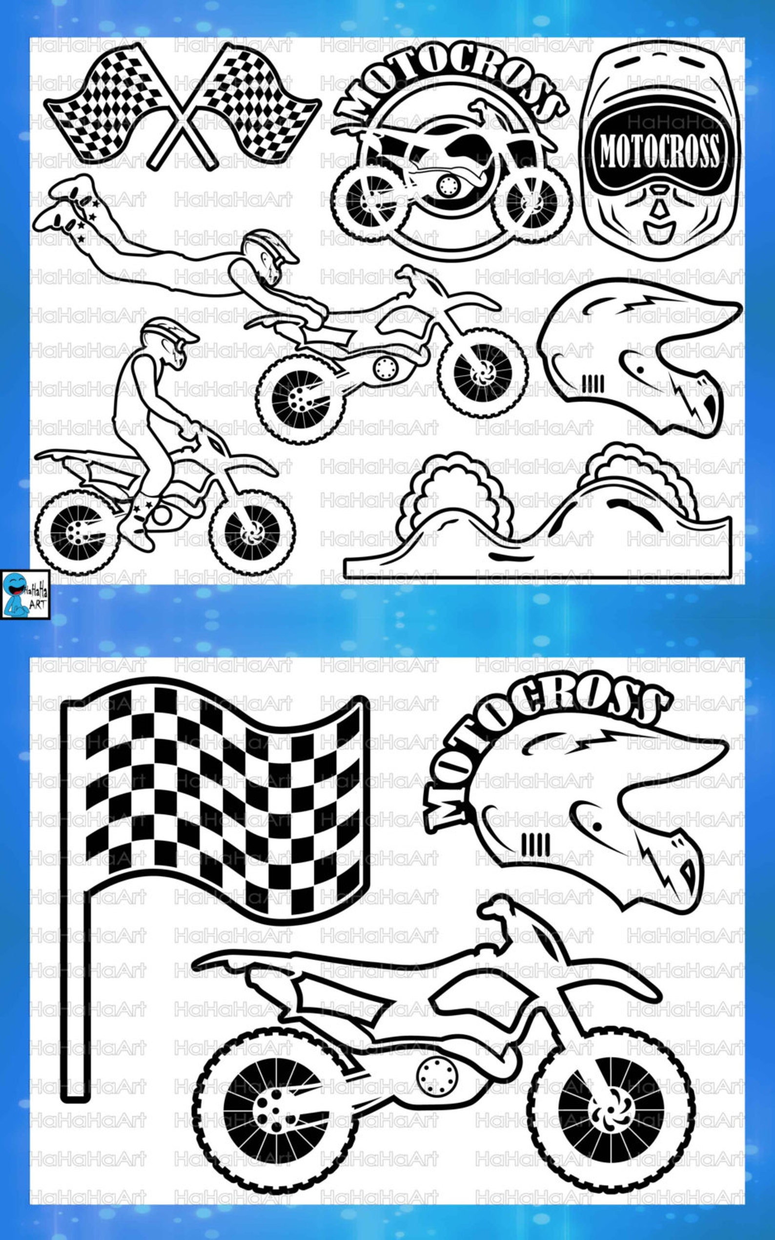 Motocross Monogram Outline Cutting Files Svg Png Jpg Eps Dxf - Etsy