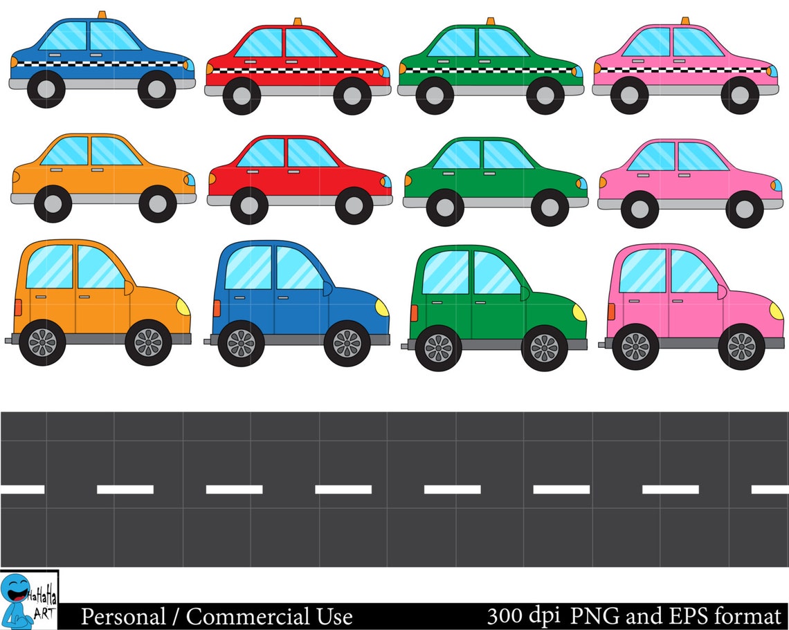 Cars Set Clipart Digital Clip Art Graphics Personal - Etsy