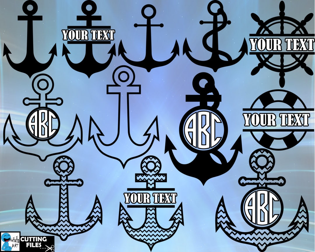 Anchor SVG Bundle: Nautical Cutting Files (digital Download) - Etsy