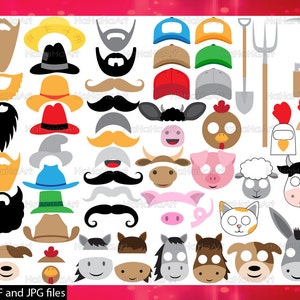 Farm Props - Clipart PDF JPG Digital Graphic Design Commercial Use Prop ...
