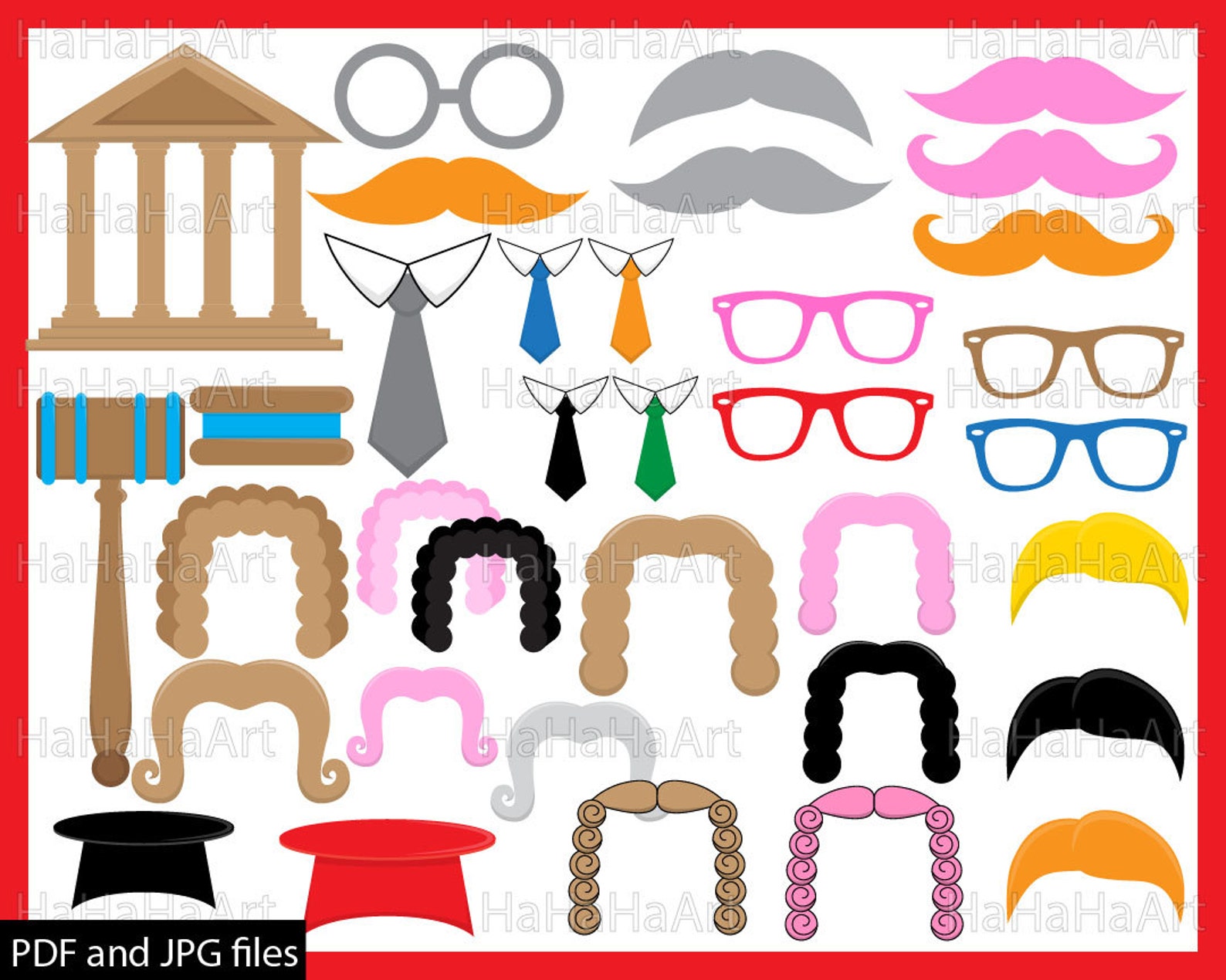 Judge Props Clipart PDF JPG Digital Graphic Design | Etsy