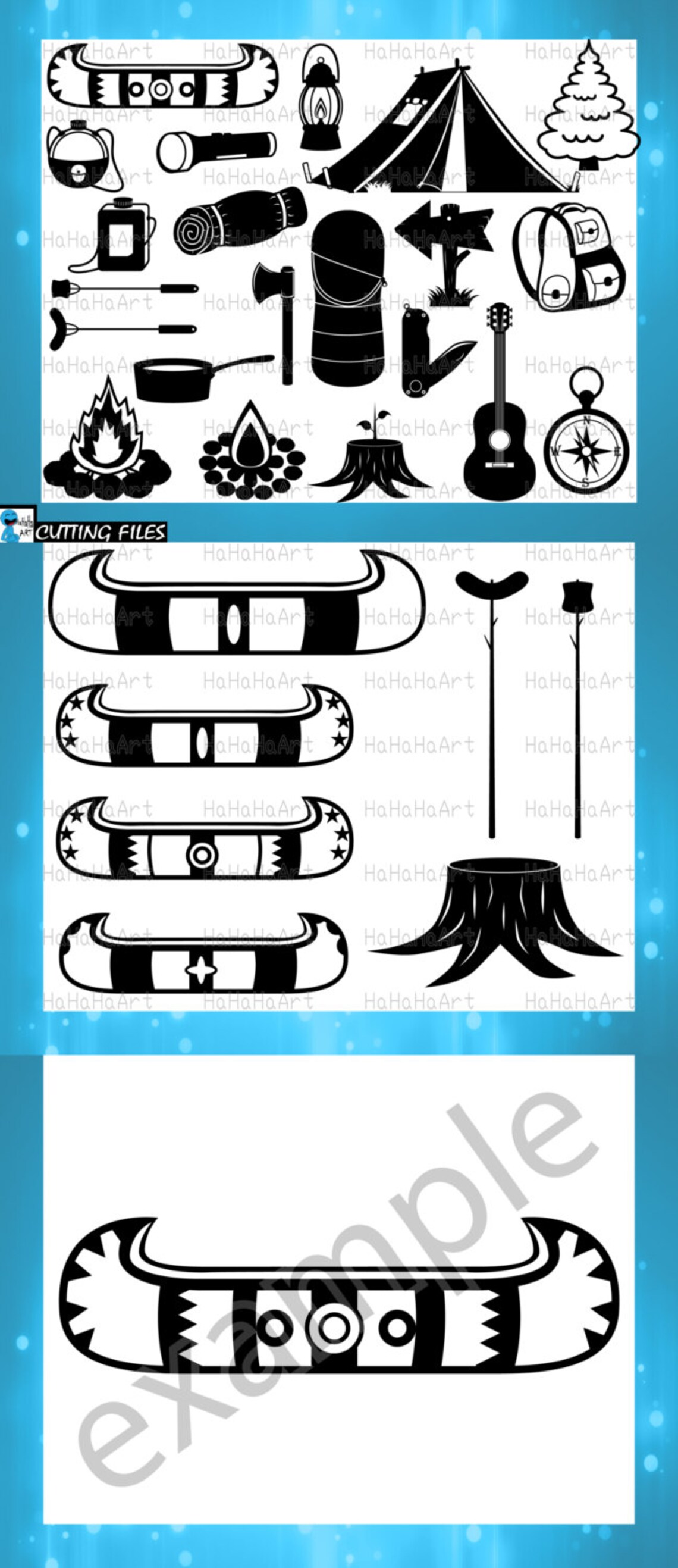 Camping Monogram Black - Cutting Files Svg Png Jpg Eps Dxf Digital ...