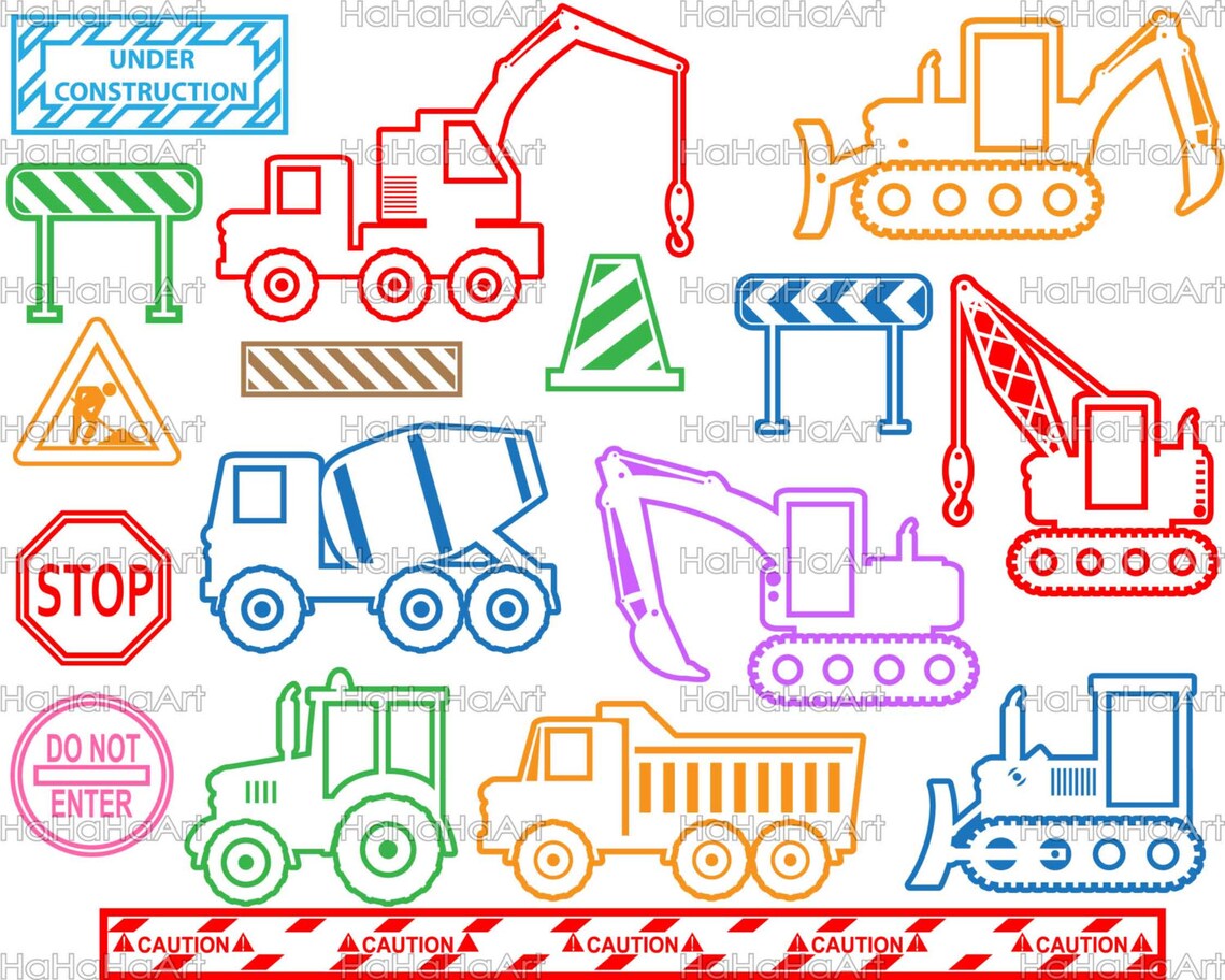 Construction Monogram - Cutting Files Svg Png Jpg Eps Dxf Digital ...