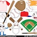 Baseball Set Clipart - Digital Clip Art Graphics, Personal, Commercial ...
