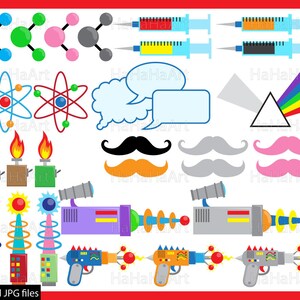 Crazy Lab Props Clipart PDF JPG Digital Graphic Design Commercial Use ...