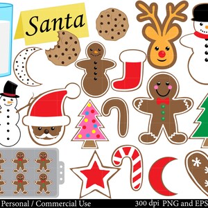 Christmas Cookies Set Clipart - Digital Clip Art Graphics, Personal ...
