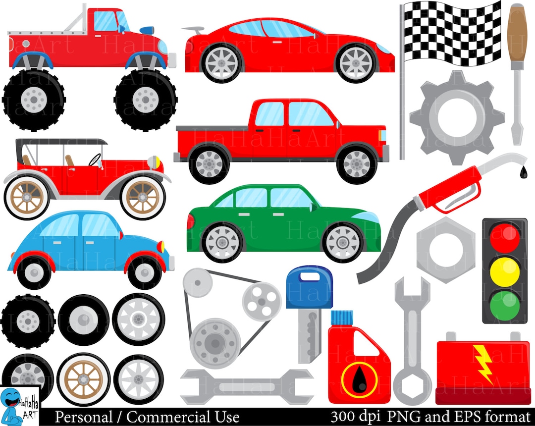 Cool Cars Set Clipart - Digital Clip Art Graphics Personal , Commercial ...