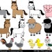 Farm Animals Set Clipart - Digital Clip Art Graphics, Personal ...