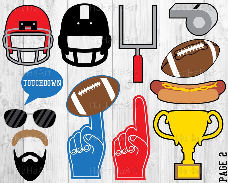 American Football Props - Cutting Files SVG JPG PDF Digital Graphic ...
