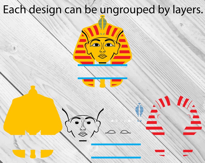 Split Egypt Clipart / Cutting Files svg png jpg dxf eps | Etsy