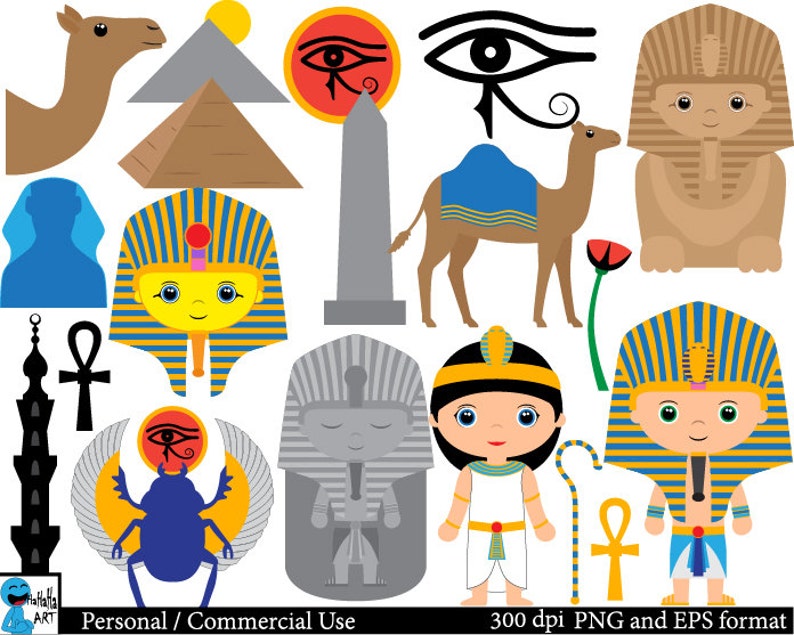 Egypt Set Clipart Digital Clip Art Graphics Personal | Etsy