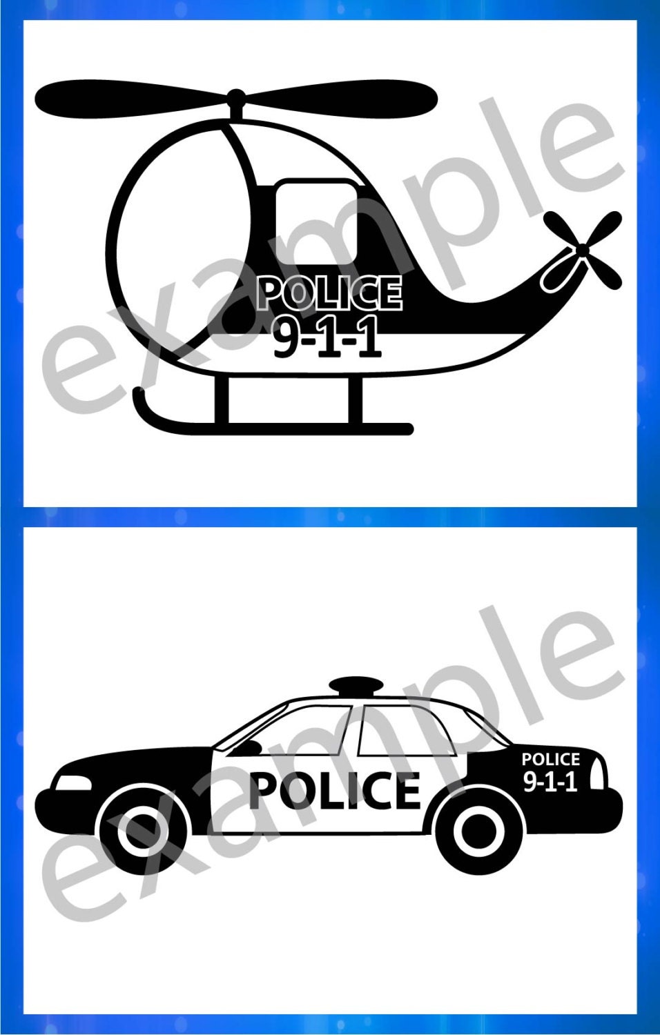 Police Monogram Digital Cutting Files Svg Png Eps Jpg Dxf - Etsy