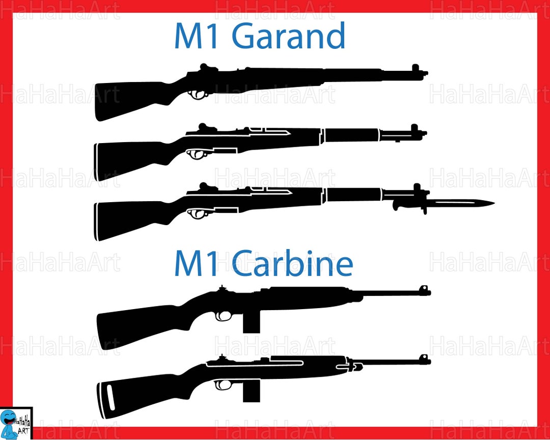 M1 Rifle - Clipart / Cutting Files Svg Png Jpg Dxf Digital Graphic ...