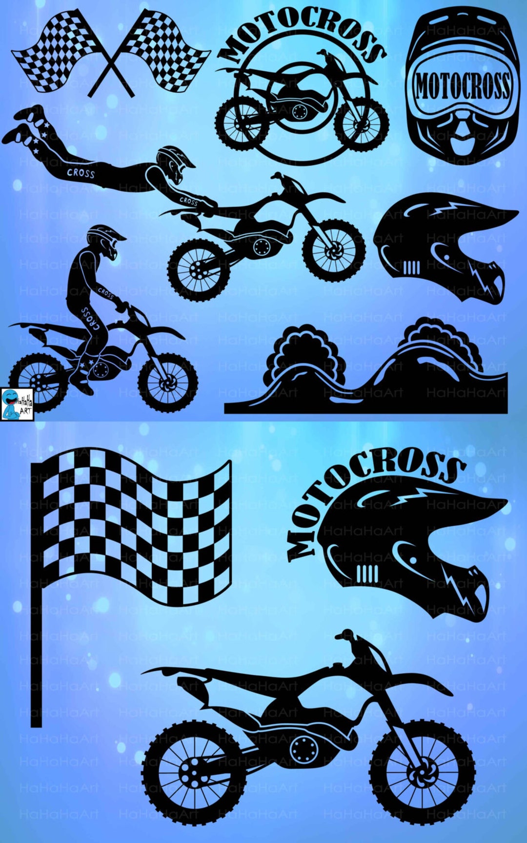 Motocross Monogram - Cutting Files Svg Png Jpg Eps Dxf Digital Graphic ...