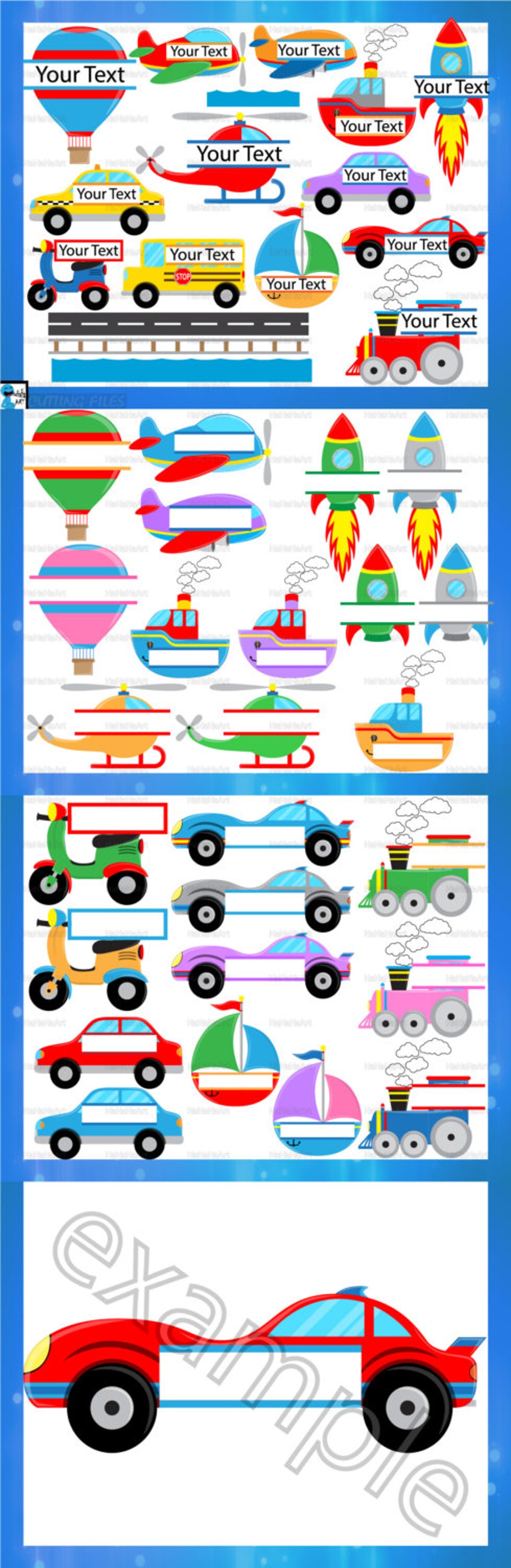 Split Fun Transportation - Cutting Files Svg Png Jpg Eps Monogram ...