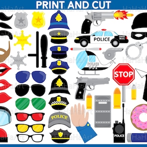 Many Props Police - Cutting Files SVG JPG Digital Graphic Design ...