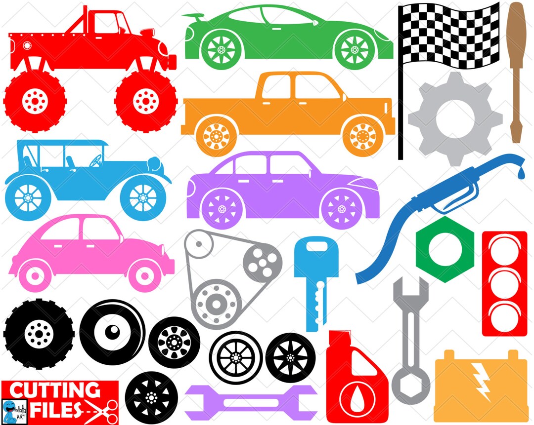 Cutting Files Cool Cars Monogram Digital Files Svg Dxf Eps Png Vinyl ...