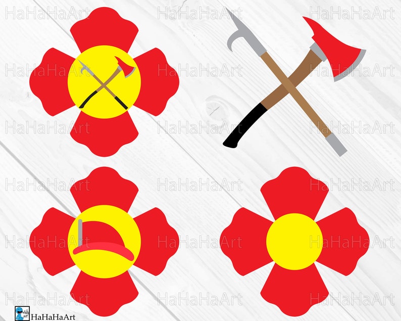 Fireman Props Clipart / Cutting Files Svg Jpg Digital | Etsy