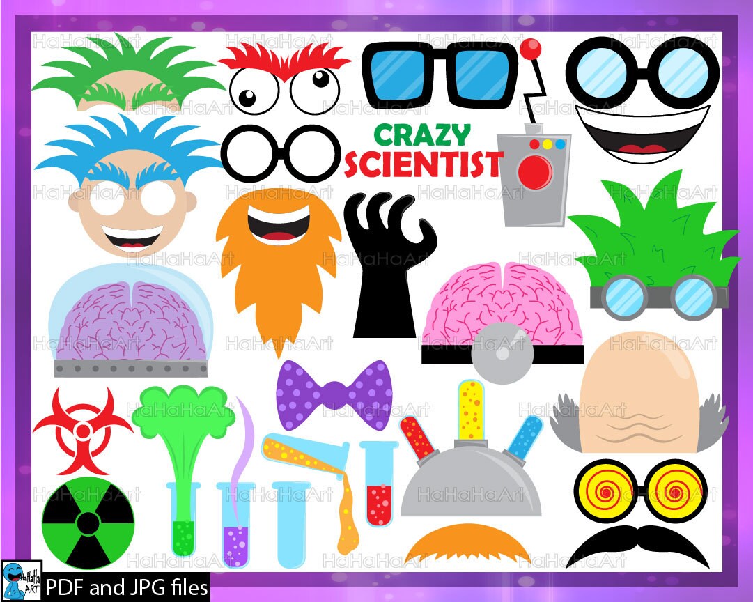 Mad Scientist Face Clipart