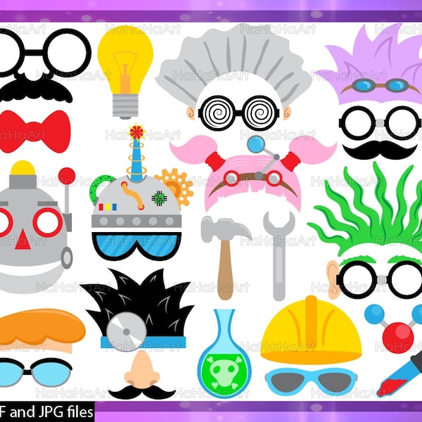Mad Scientist Clipart - Etsy