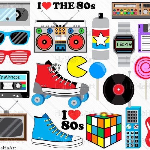 I Love the 80s V2 Clip Art / Cutting Files Svg Eps Dxf Png - Etsy UK
