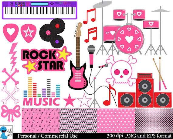 Girl Rock Star Clip Art