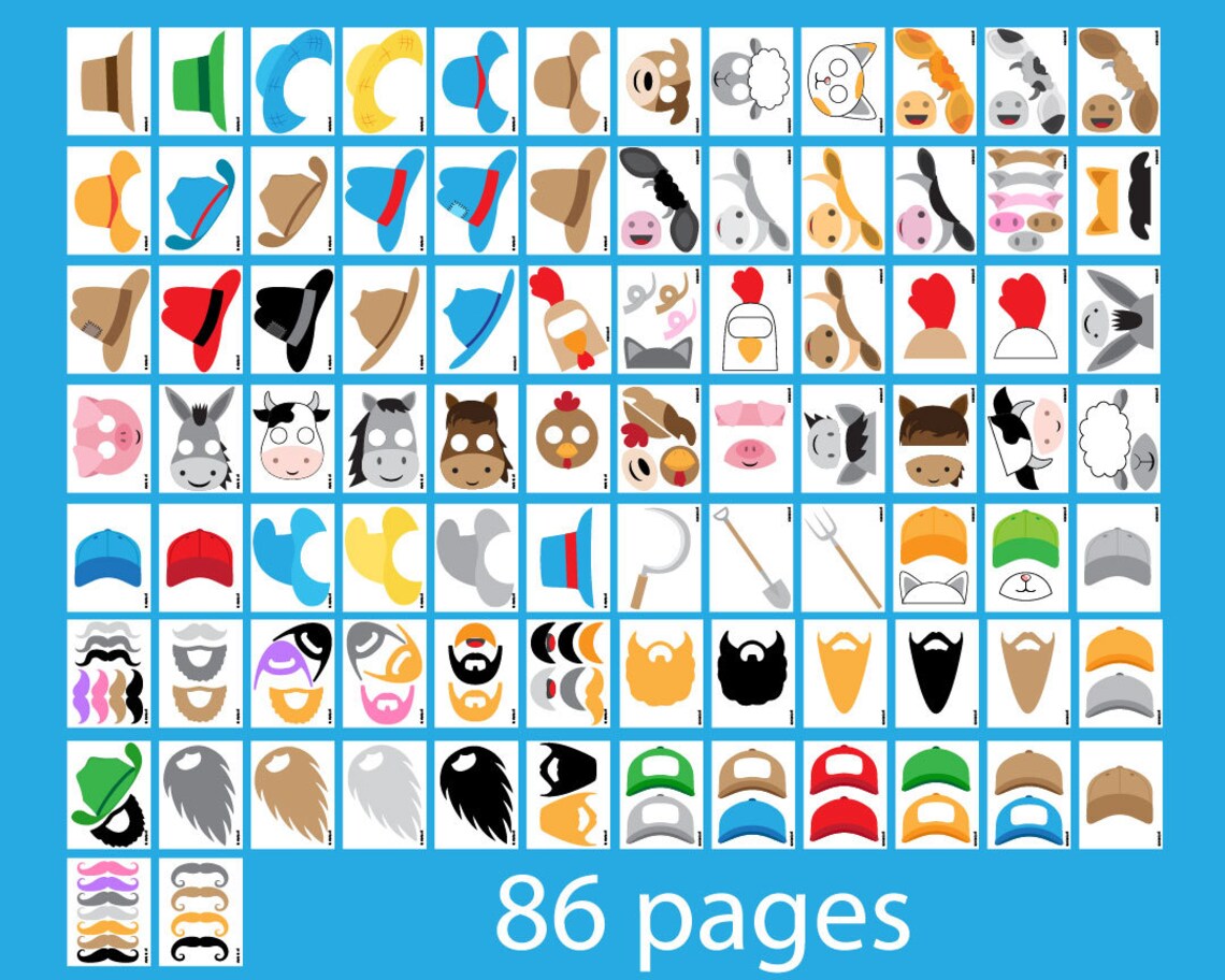 Farm Props Clipart PDF JPG Digital Graphic Design Commercial | Etsy