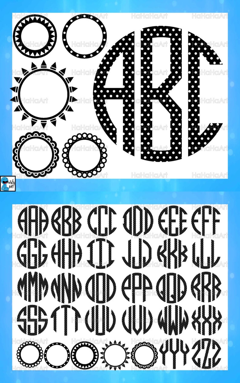 Three Letters With Holes Monogram Cutting Files Svg Png Jpg | Etsy