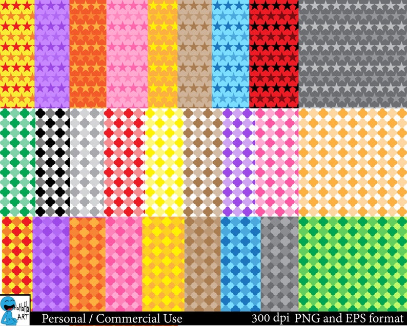 Paper Design Set Clipart Digital Clip Art Graphics | Etsy
