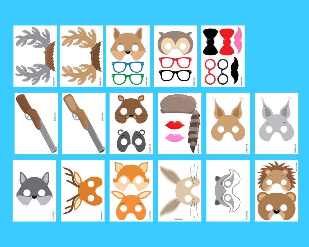 Woodland Animals Props V2 - Clipart PDF JPG Digital Graphic Design ...