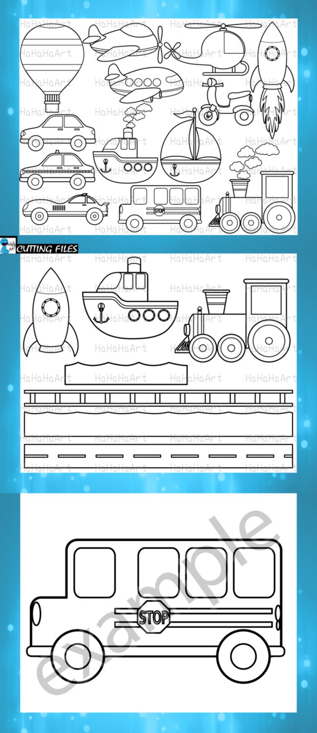 All Transportation Outline - Cutting Files Svg Png Jpg Eps Dxf Digital ...