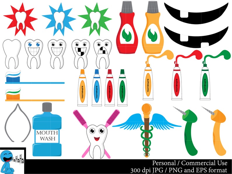 Dentist Set Clipart Digital Clip Art Graphics Personal | Etsy