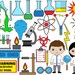 Crazy Scientist Set Clipart Digital Clip Art Graphics, Personal ...