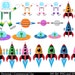 Space Set Clipart Digital Clip Art Graphics Personal Commercial Use ...